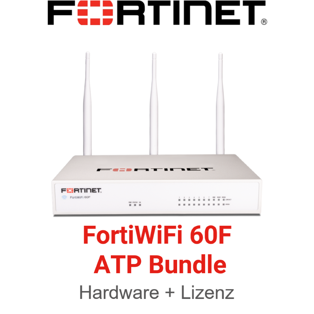 Fortinet FortiWiFi-60F - ATP Bundle (Hardware + Lizenz) | ATP Bundle | Ja | Nein | 3 Jahre
